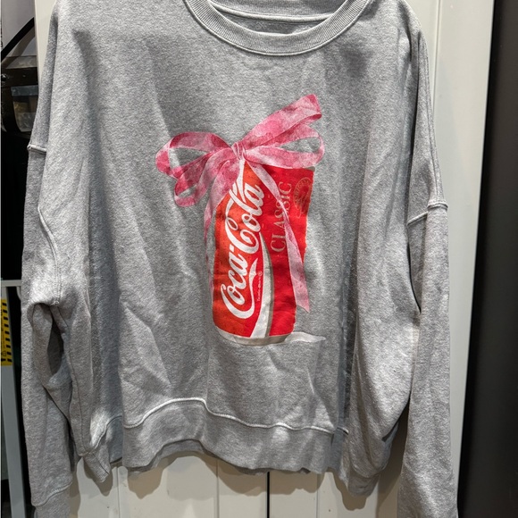 Coca Cola | Sweaters | Cocacola Gray Sweatshirt With Logo Tag | Poshmark